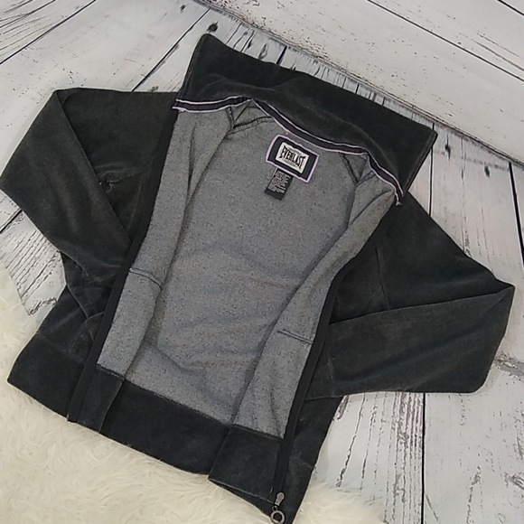 Everlast | Jackets & Coats | Y2k Vintage Gray Velour Athletic Jacket ...